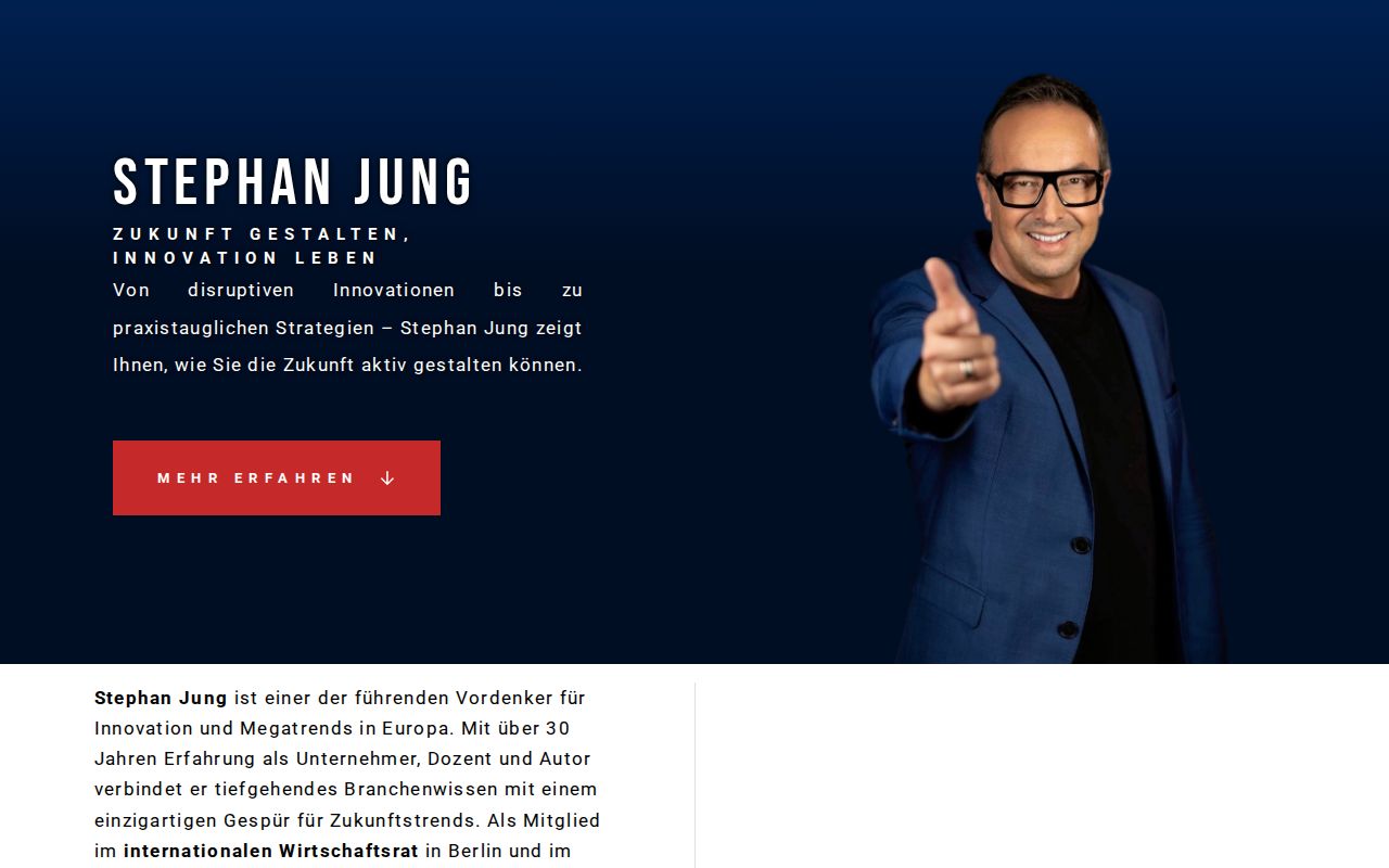 Stephan Jung – Keynote Speaker & Vordenker für Innovation und Megatrends